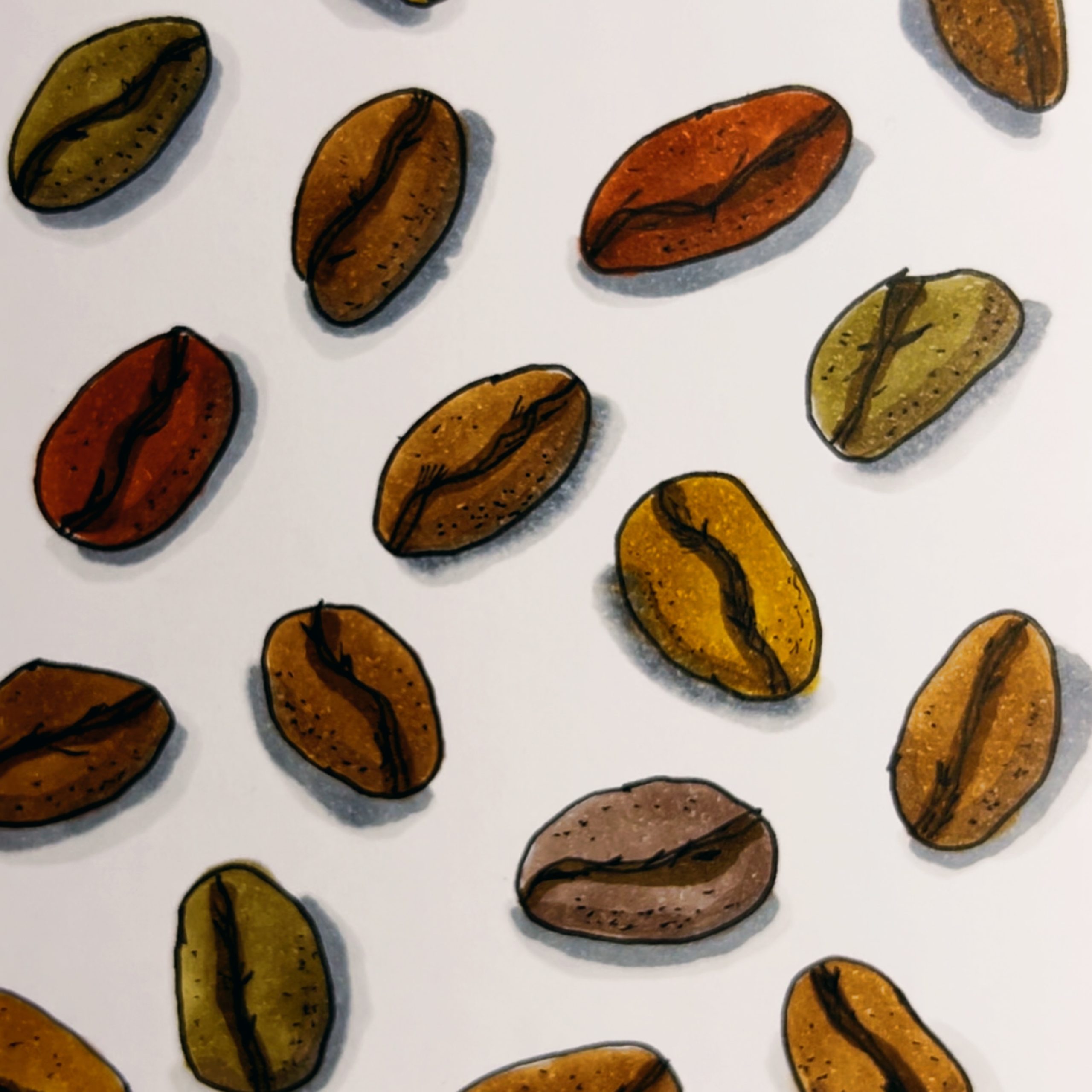 Mindful Moments: Therapeutic Coffee Bean Drawing • The Creative Cooldown